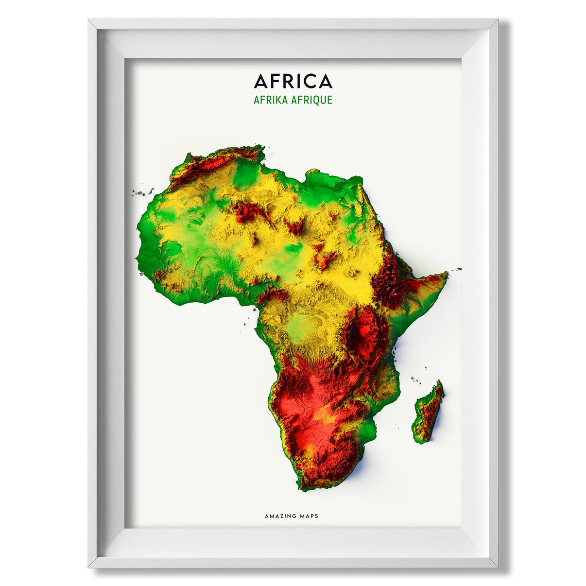 Africa Relief map – Amazing Maps