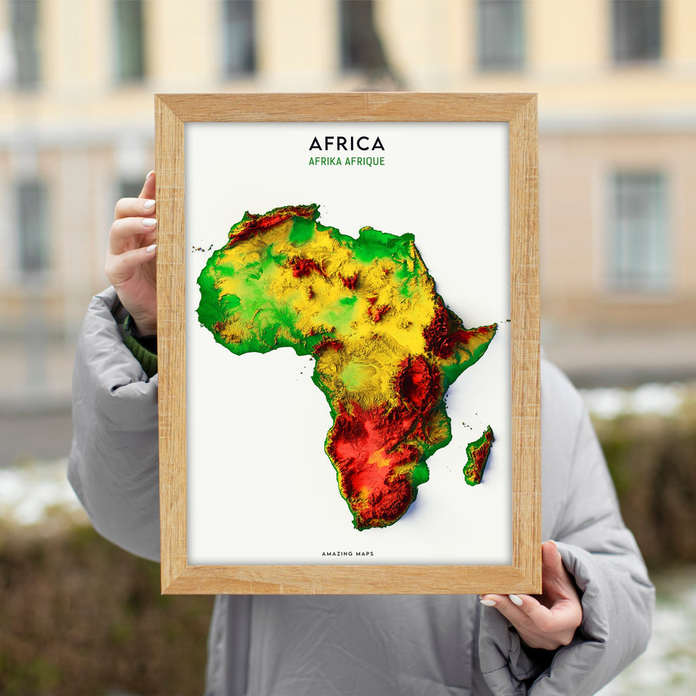 Africa Relief map – Amazing Maps