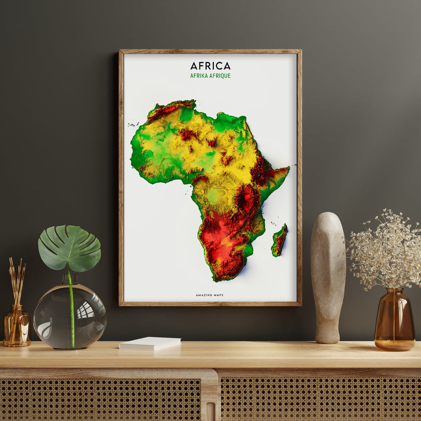 Africa Relief map – Amazing Maps