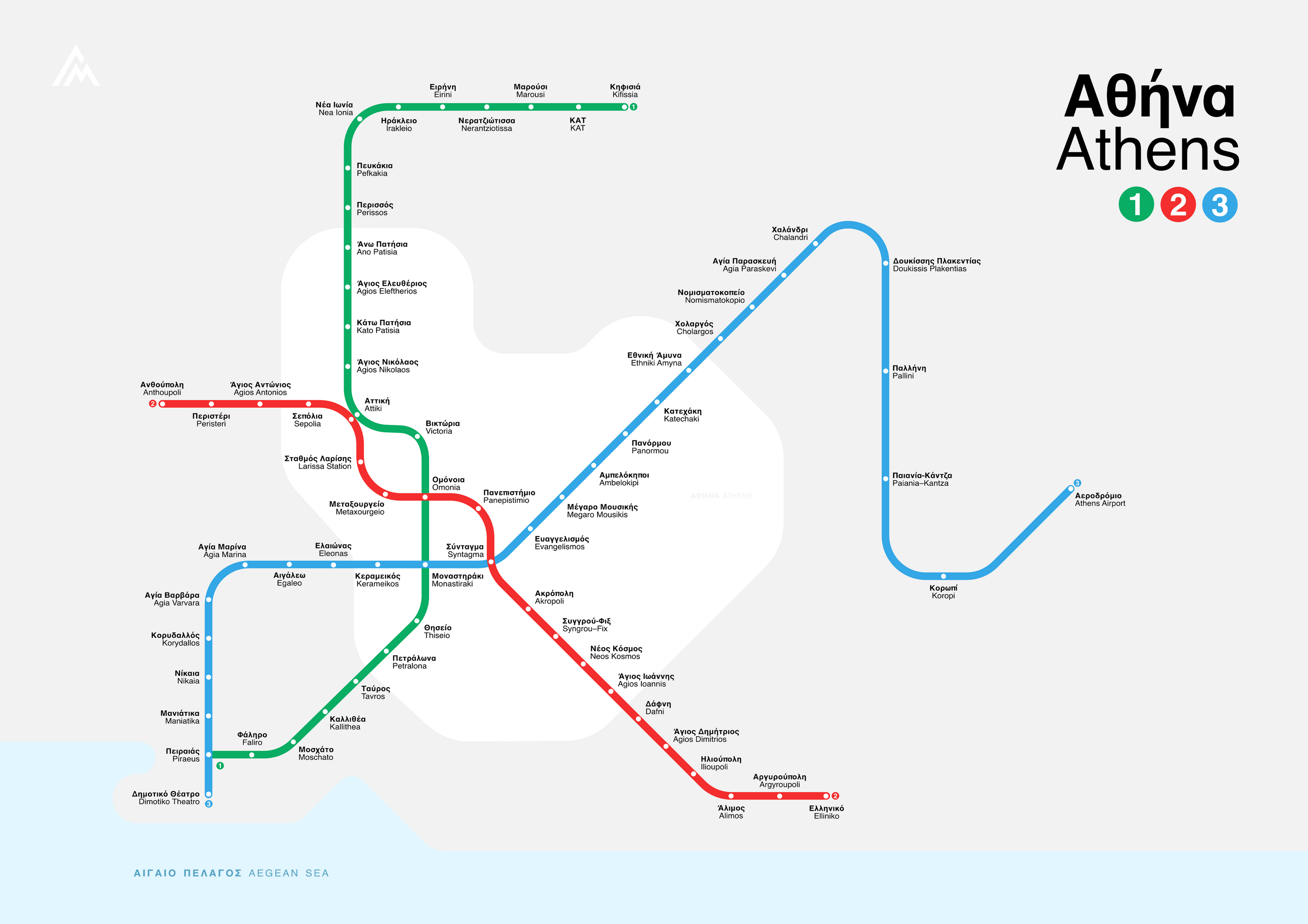 Athens Metro map – Amazing Maps