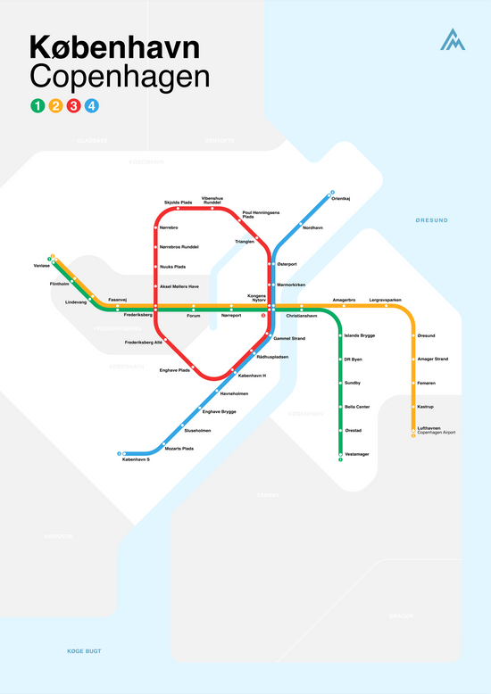 Copenhagen Metro map – Amazing Maps
