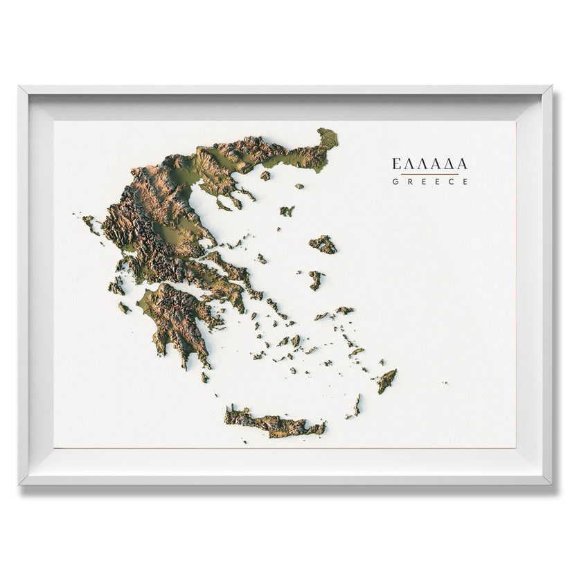 Greece Realistic Relief map – Amazing Maps