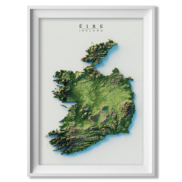Ireland Realistic Relief map – Amazing Maps