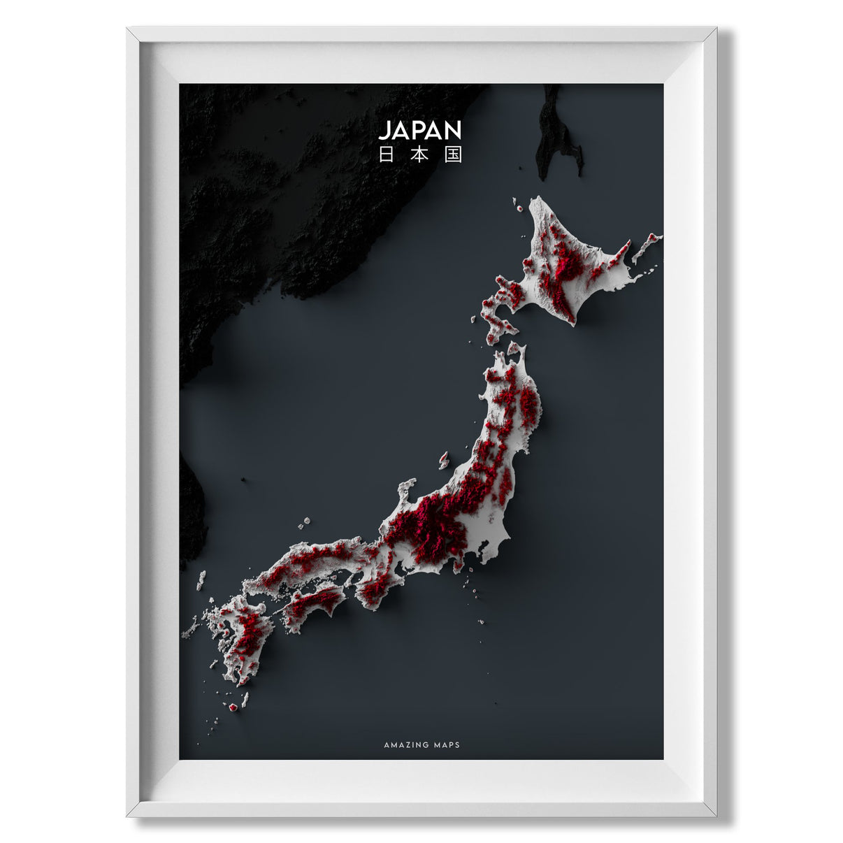 Japan Relief map – Amazing Maps