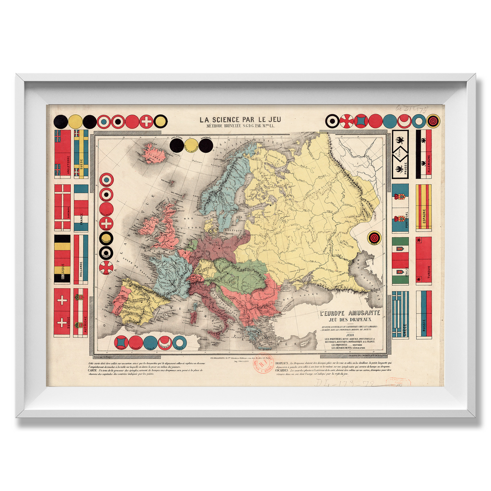 French map of Europe in 1872 with Flags – Amazing Maps