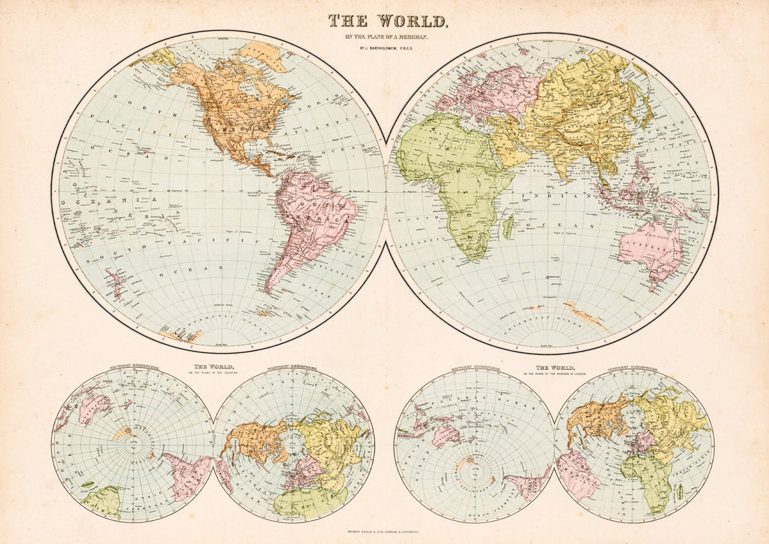 Map of the World - George Phillip & Son – Amazing Maps