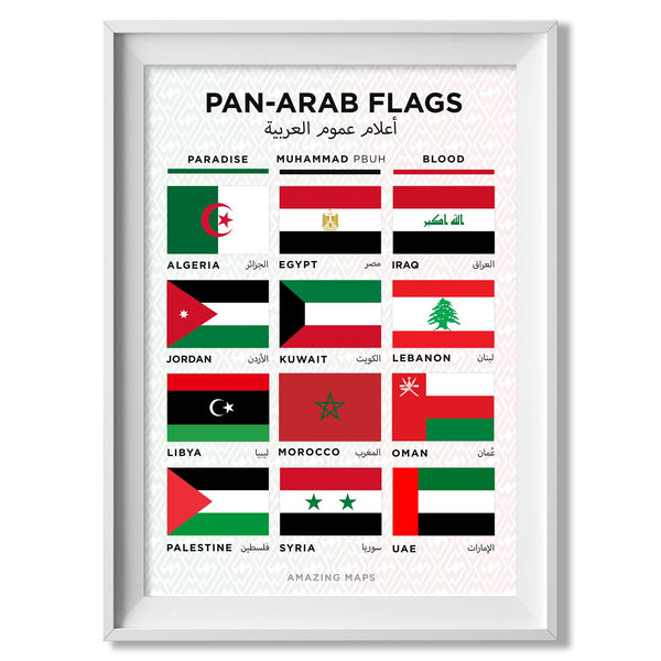 Pan-Arab Flag Poster – Amazing Maps