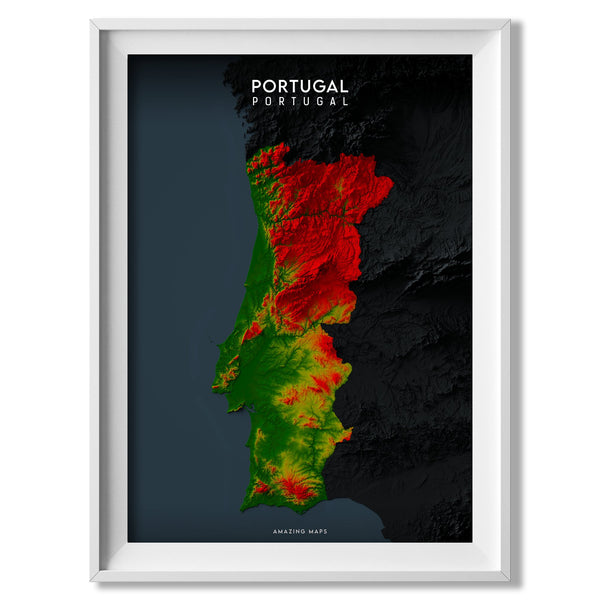 Portugal Relief map – Amazing Maps
