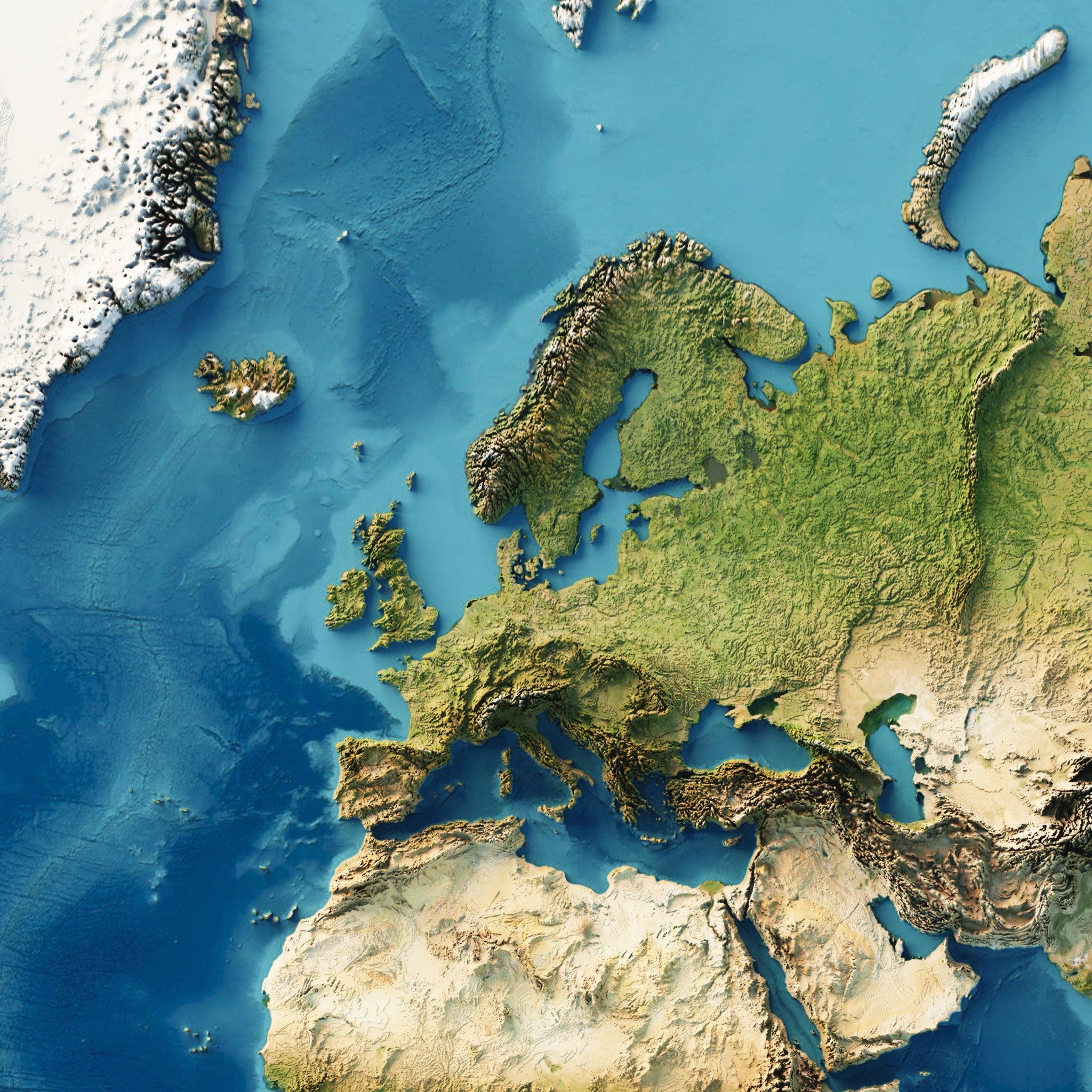 Realistic World Relief map – Amazing Maps