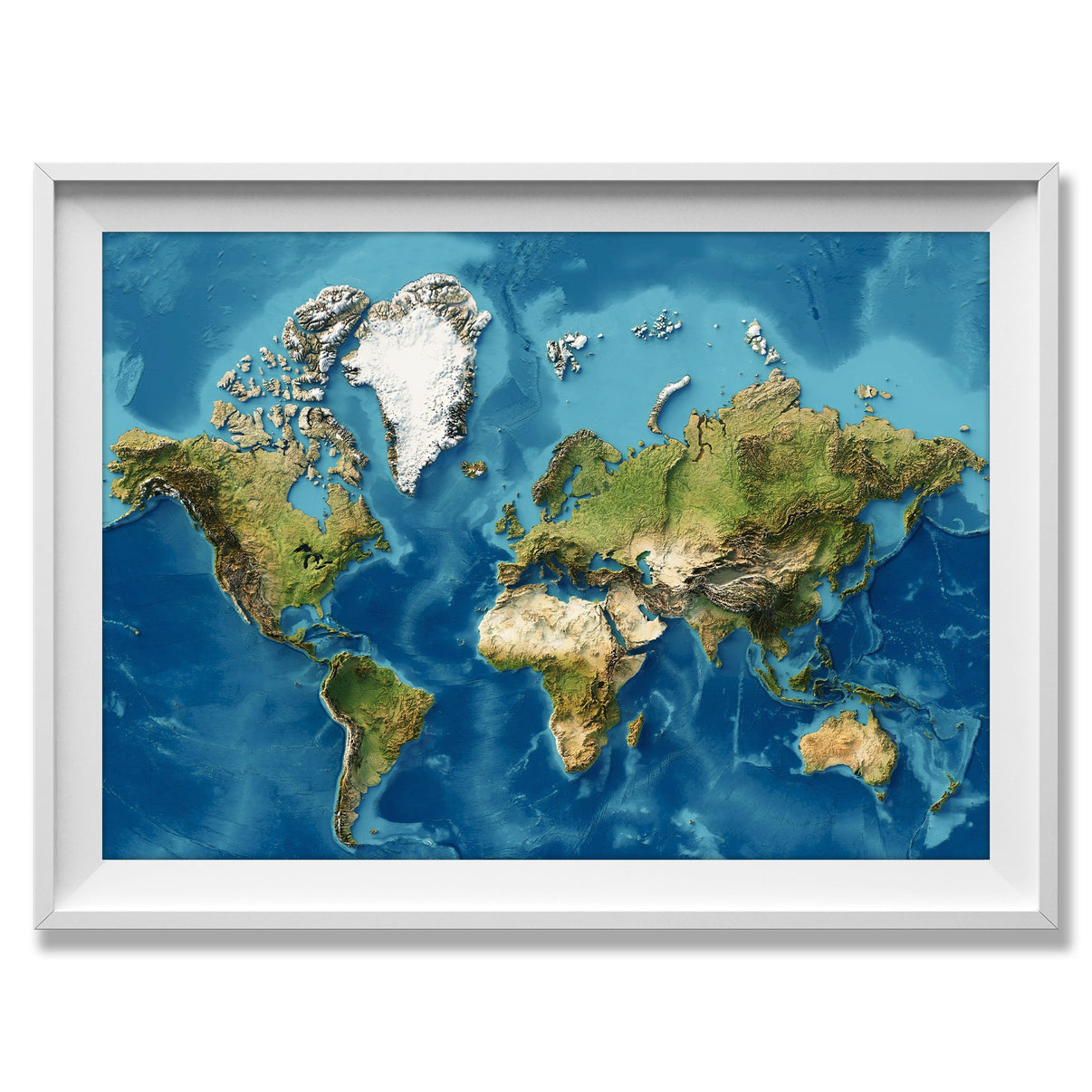 Realistic World Relief map – Amazing Maps