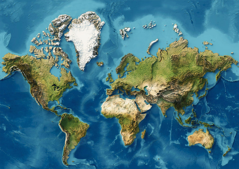 Realistic World Relief map – Amazing Maps