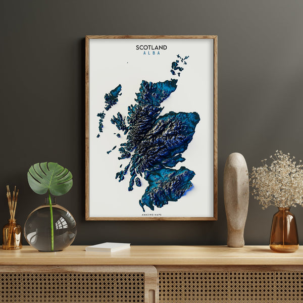 Scotland Relief map – Amazing Maps