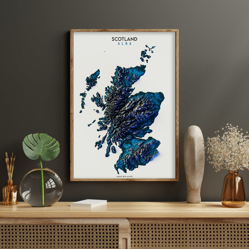Scotland Relief map – Amazing Maps