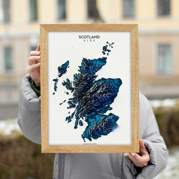 Scotland Relief map – Amazing Maps
