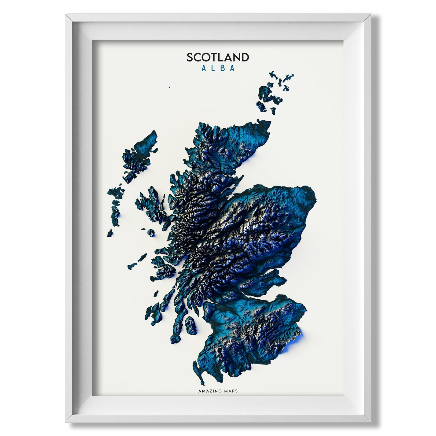 Scotland Relief map – Amazing Maps