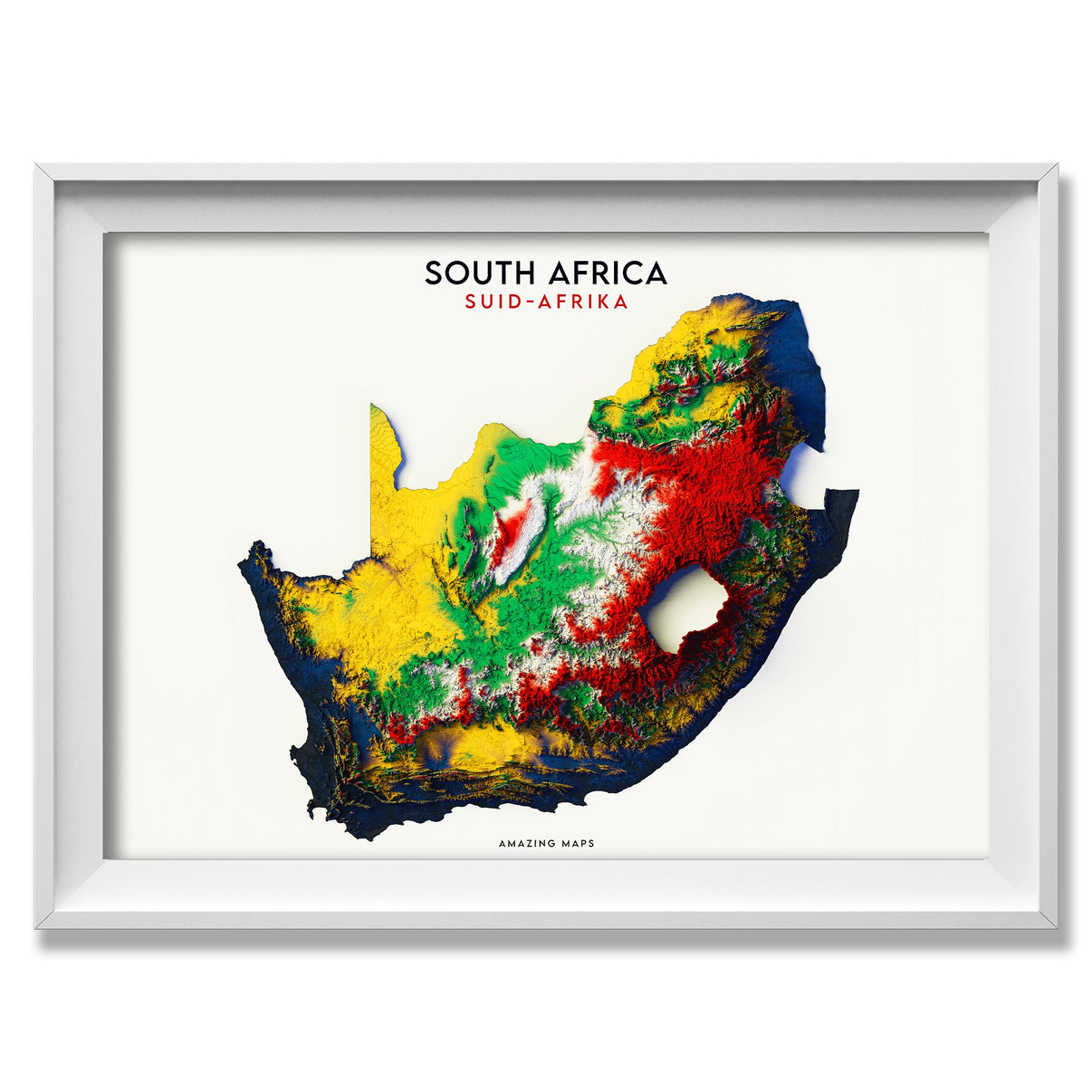 South Africa Relief map – Amazing Maps