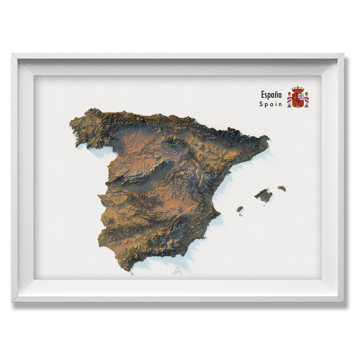 Spain Realistic Relief map – Amazing Maps