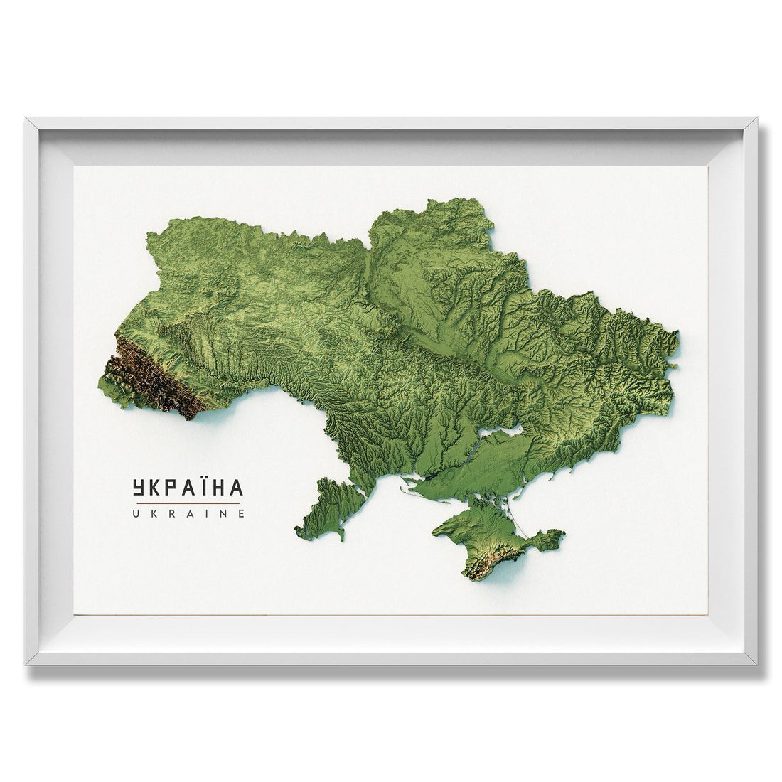 Ukraine Realistic Relief map – Amazing Maps