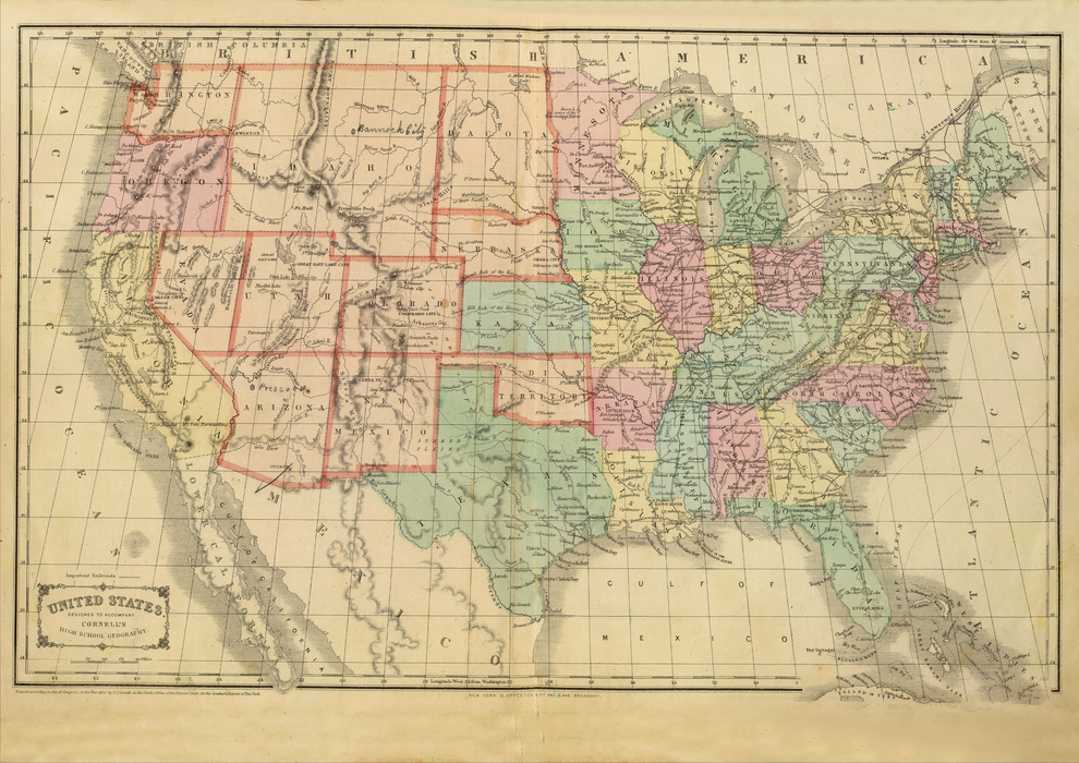 United States Cornell's Historic Map – Amazing Maps